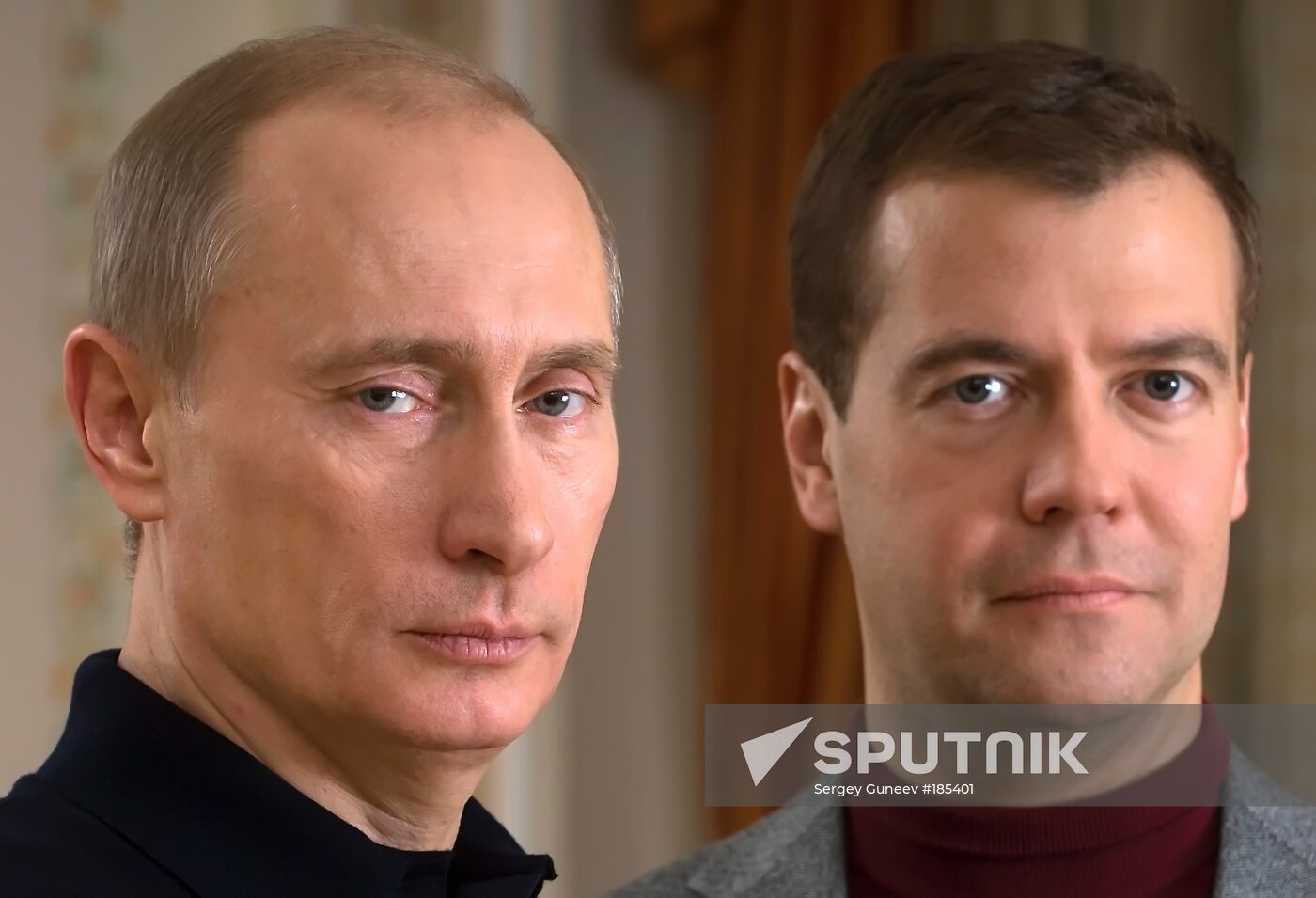 Vladimir Putin Dmitry Medvedev Sputnik Mediabank