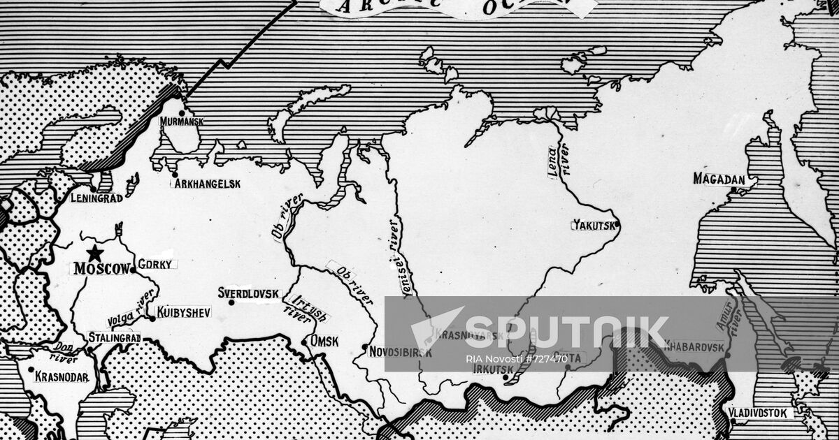 Map of RSFSR in English | Sputnik Mediabank