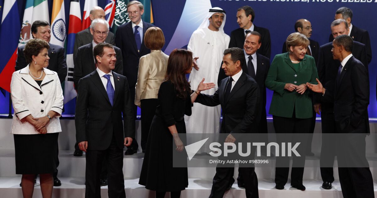 Dmitry Medvedev attends G20 summit in Cannes | Sputnik Mediabank