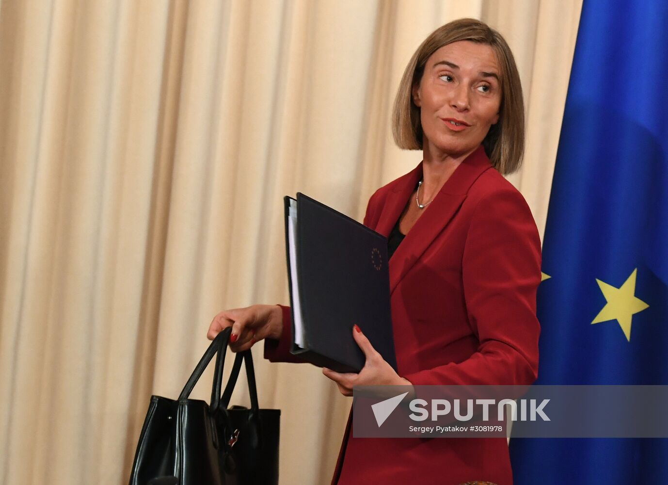 Russias Foreign Minister Sergei Lavrov Meets With European Commission
