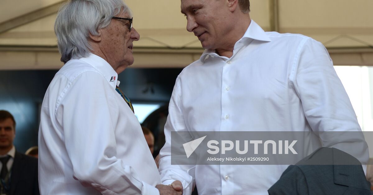 Vladimir Putin attends 2014 Formula 1 Russian Grand Prix | Sputnik ...