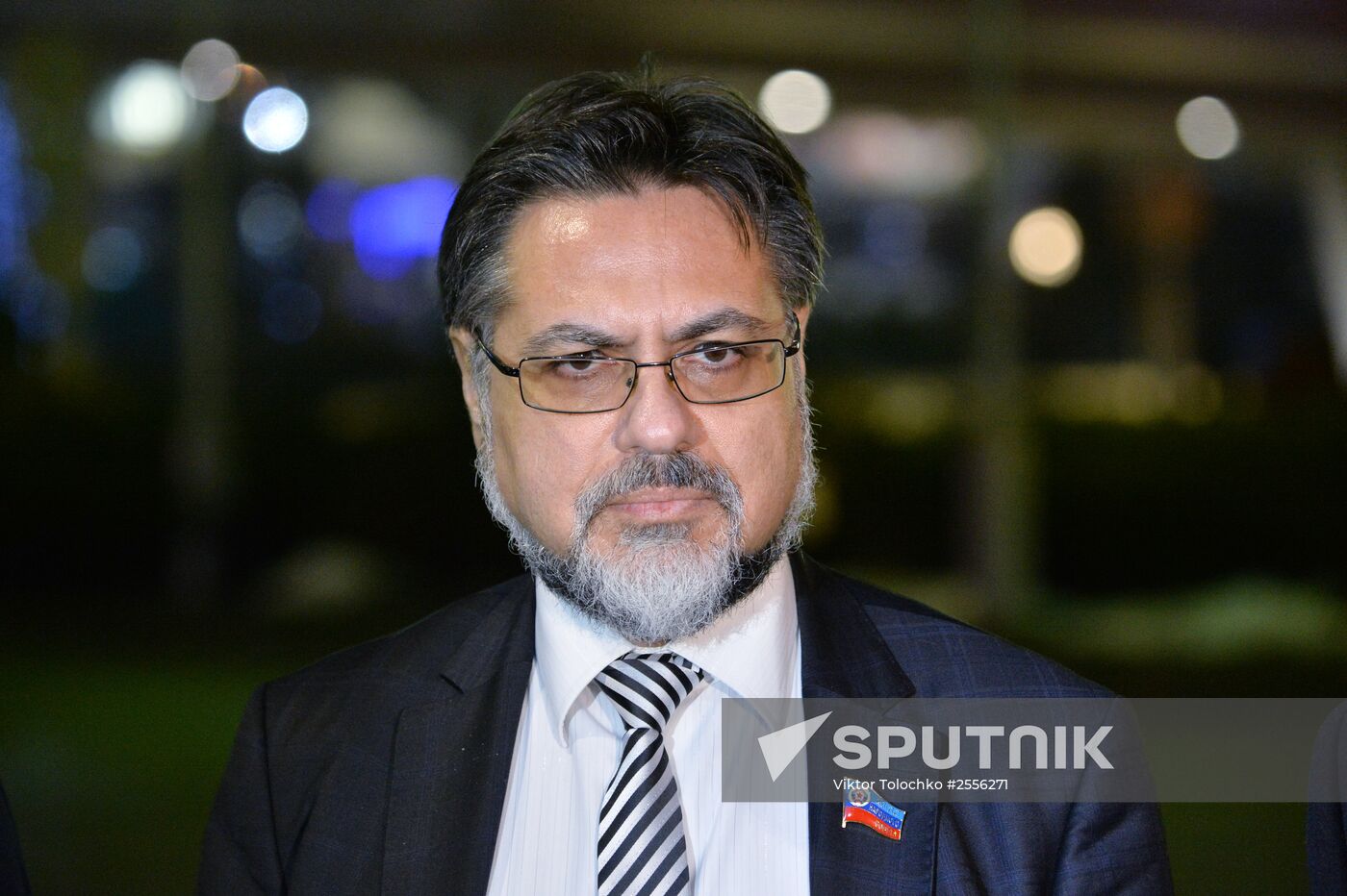 DPR and LPR representatives hold news conference at Minsk airport ...