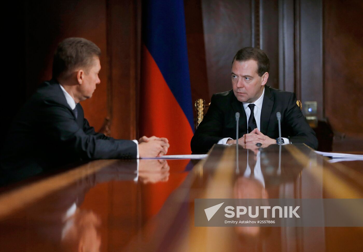 Prime Minister Dmitry Medvedev meets with Gazprom Minister Aleksei ...
