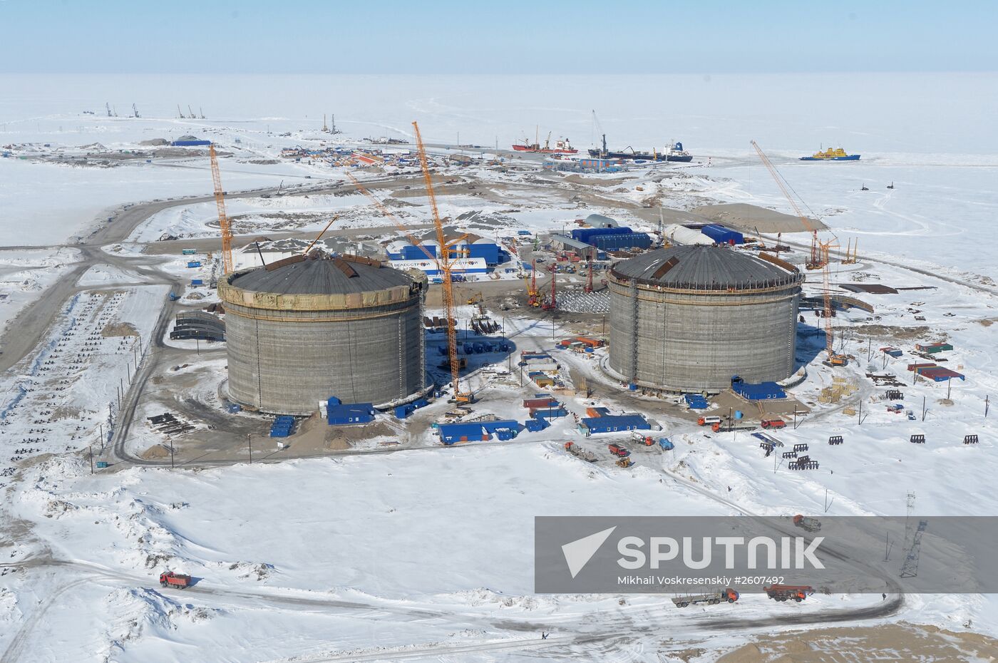 Liquefied natural gas (LNG) plant construction in Yamal | Sputnik Mediabank