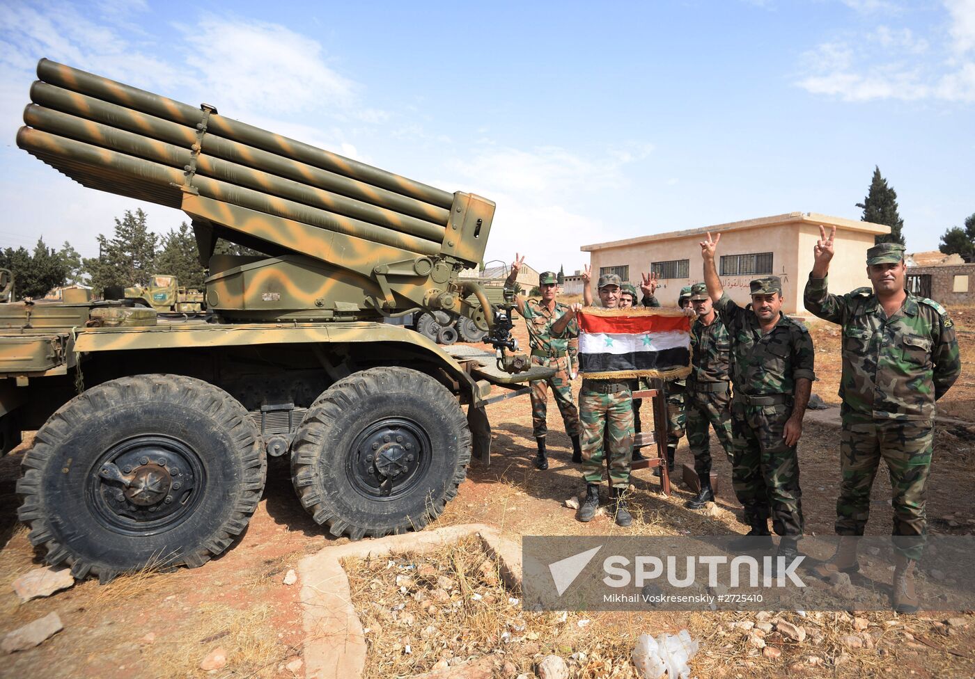 Syrian Arab Army's 2nd Corps 10th Division off Katana city, Syria ...