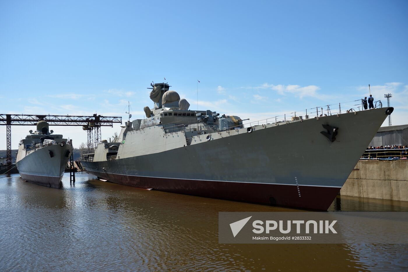 Gepard 3.9 frigate floated out in Zelenodolsk | Sputnik Mediabank