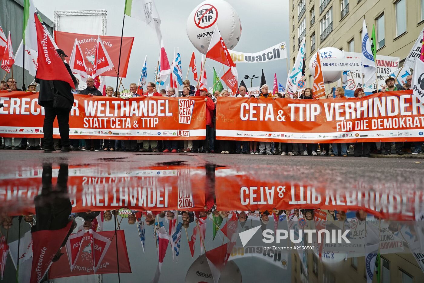 Protest rally against Transatlantic Trade and Investment Partnership ...