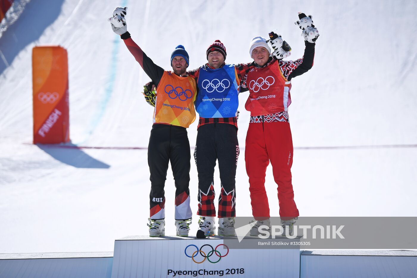 2018 Winter Olympics. Freestyle skiing. Men. Ski cross | Sputnik Mediabank