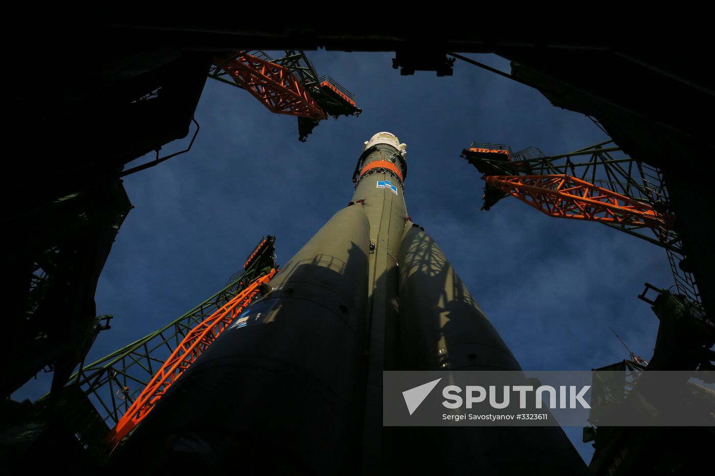 Soyuz-FG carrier rocket with Soyuz MS-08 crewed spacecraft moved to launch pad | Sputnik Mediabank