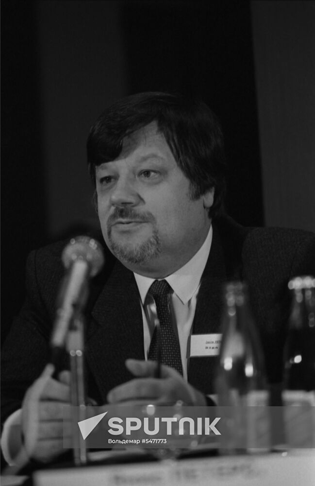 Secretary of the Union of Writers of the Latvian SSR Janis Peters ...