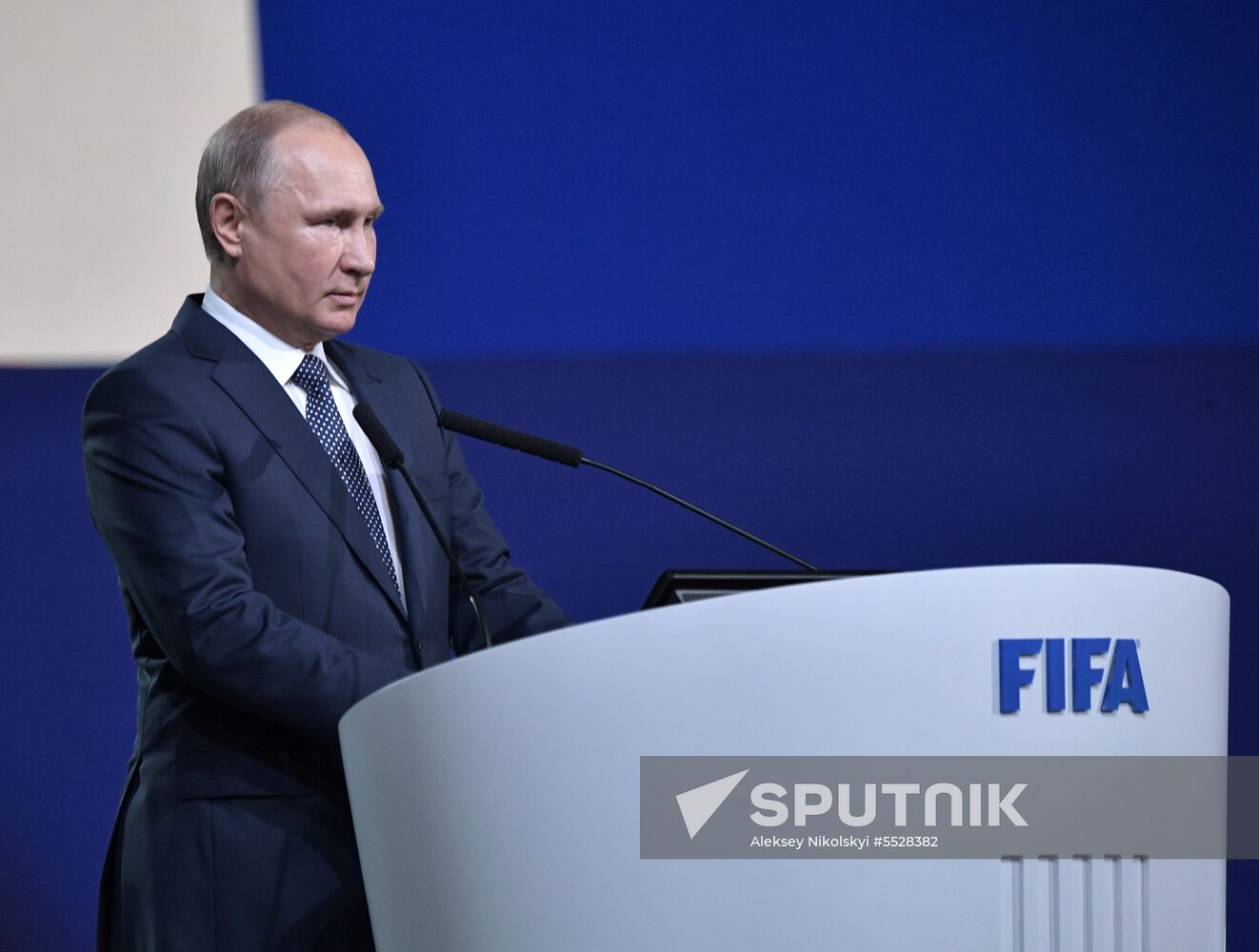 President Vladimir Putin attends 68th FIFA Congress | Sputnik Mediabank