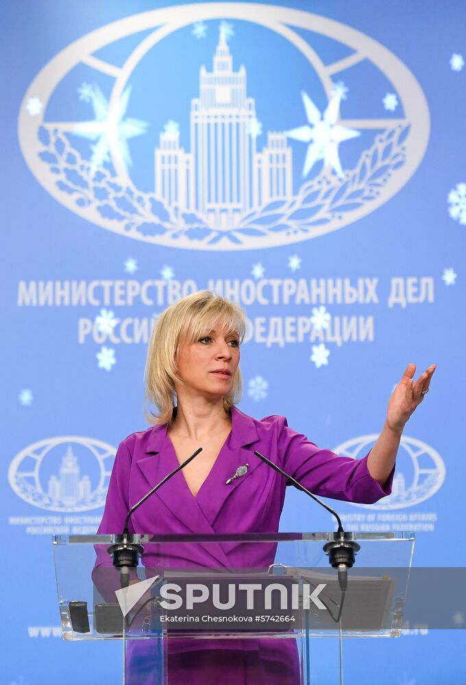 Russia Zakharova Briefing | Sputnik Mediabank