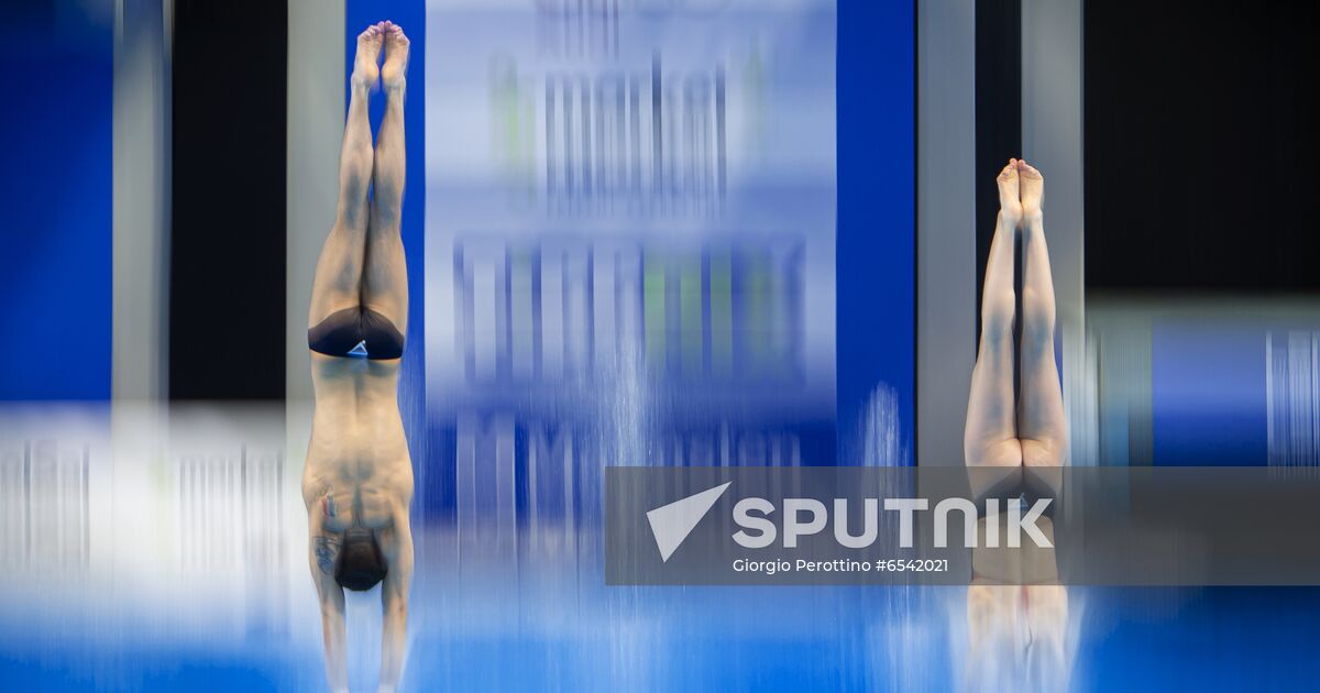 Hungary European Aquatics Championship Diving Mixed Duets 10m Synchro | Sputnik Mediabank