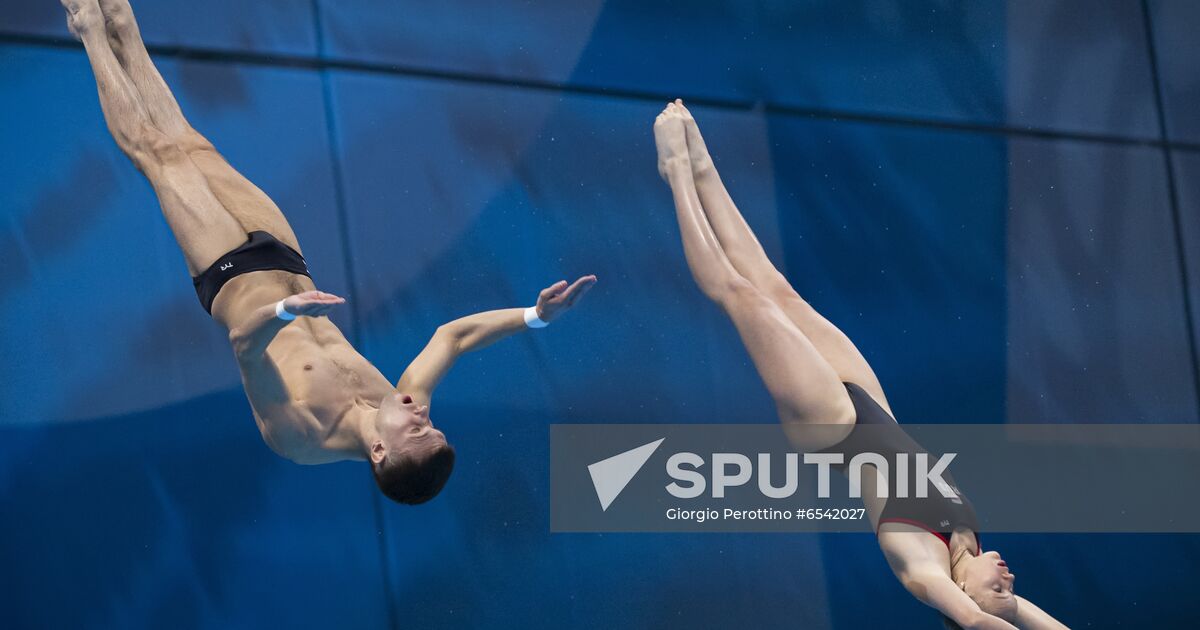 Hungary European Aquatics Championship Diving Mixed Duets 10m Synchro | Sputnik Mediabank