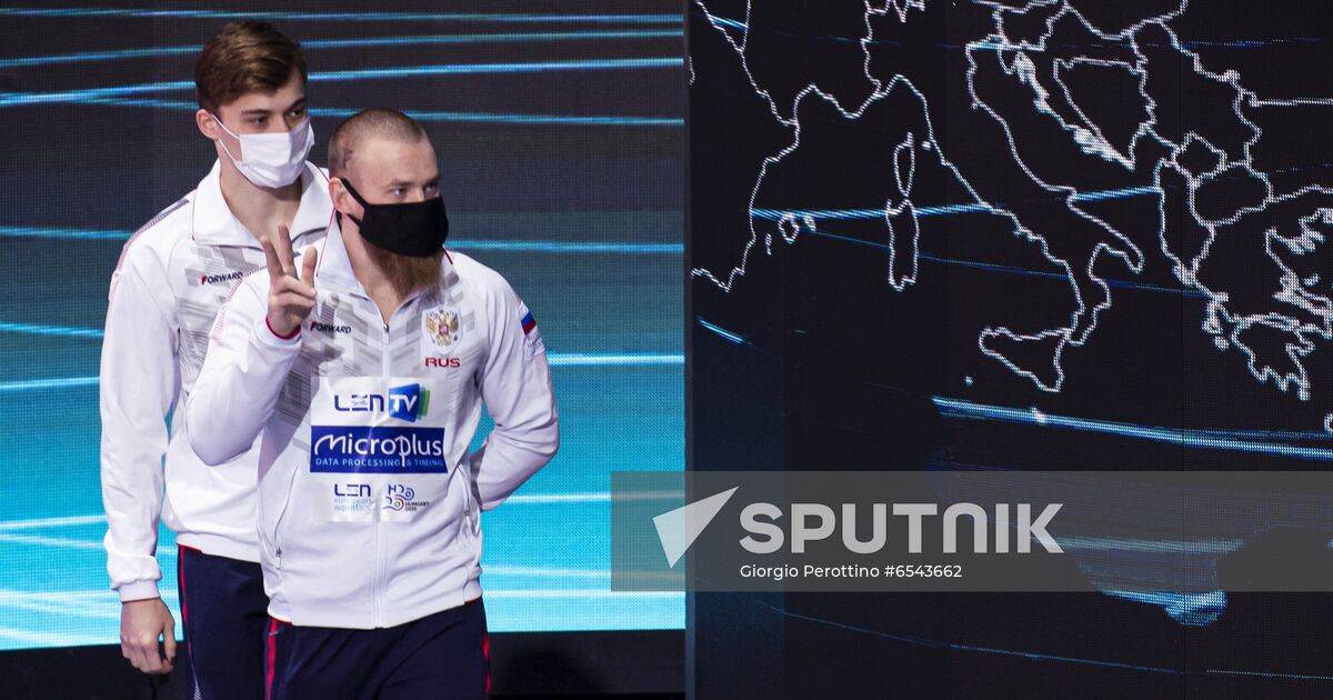 Hungary European Aquatics Championship Diving Duet Men Springboard Synchro | Sputnik Mediabank