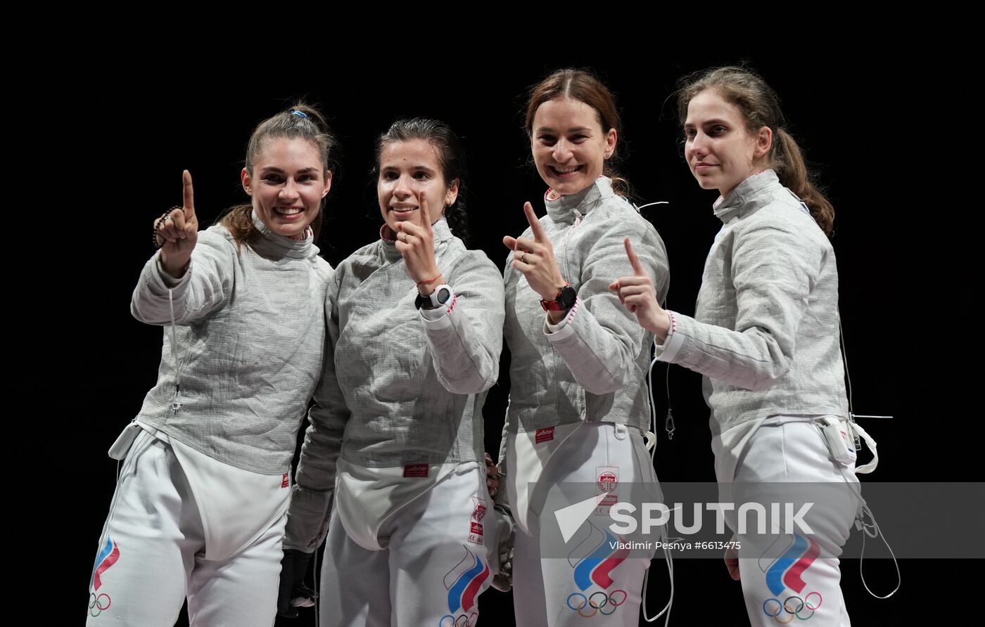 Japan Olympics 2020 Fencing Women Sabre Team | Sputnik Mediabank