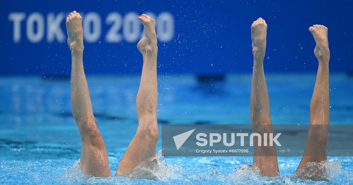 Japan Olympics 2020 Artistic Swimming Duet Free Routine | Sputnik Mediabank