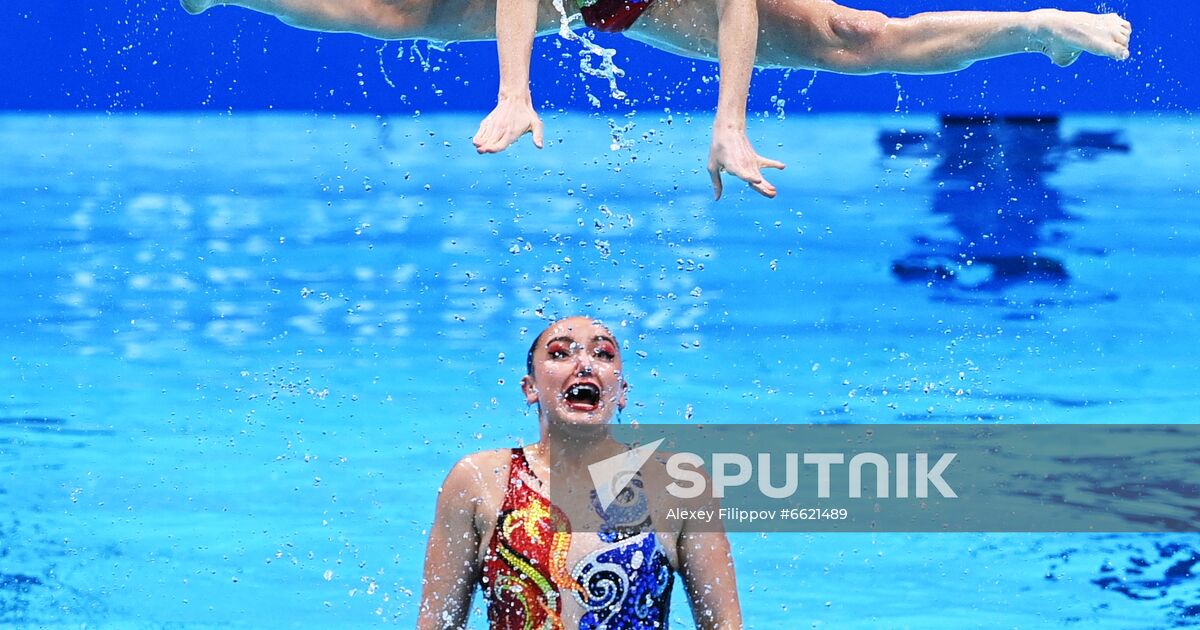 Japan Olympics 2020 Artistic Swimming Team Free Routine | Sputnik Mediabank
