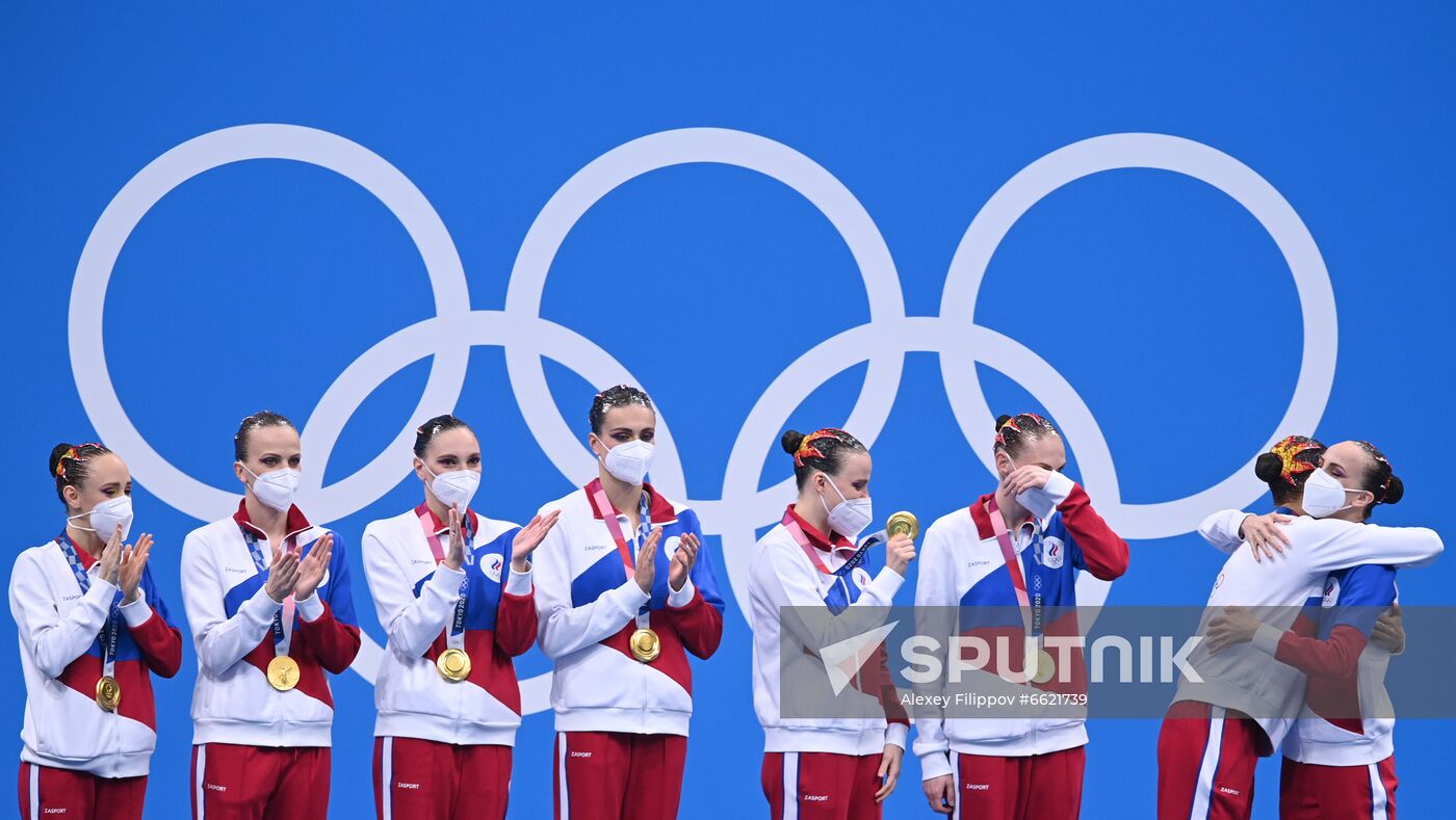 Japan Olympics 2020 Artistic Swimming Team Free Routine | Sputnik Mediabank