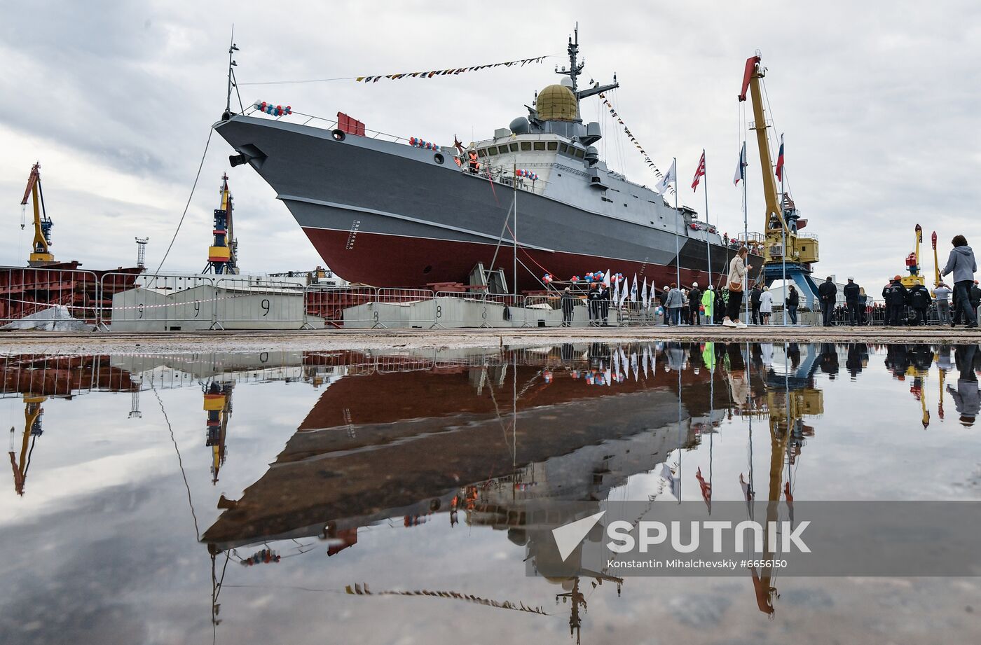 Russia Navy Askold Corvette Launching | Sputnik Mediabank