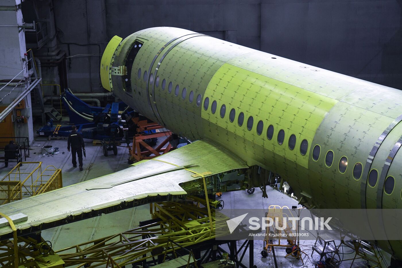 Russia New SSJ Passenger Jet Tests | Sputnik Mediabank