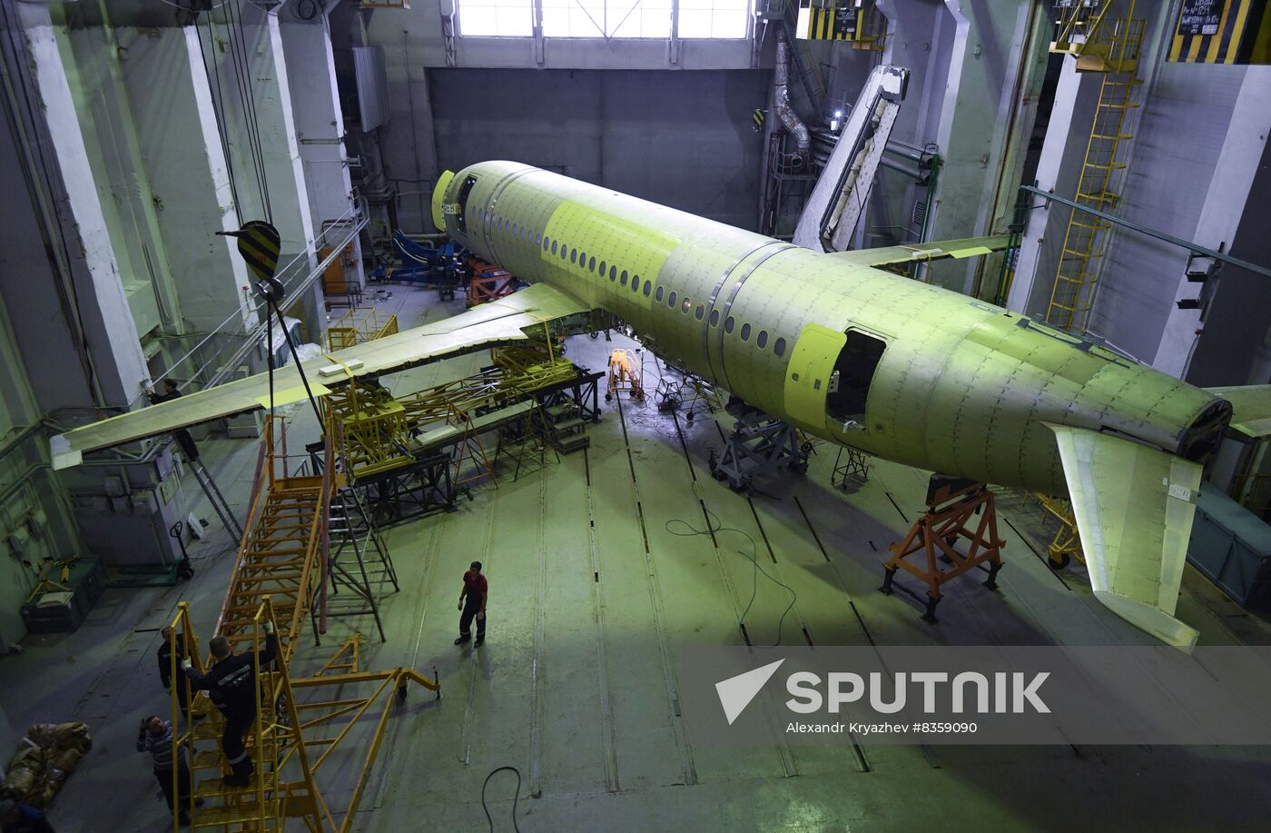Russia New SSJ Passenger Jet Tests | Sputnik Mediabank